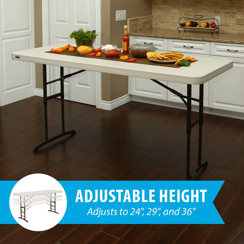 Adjustable height banquet table store